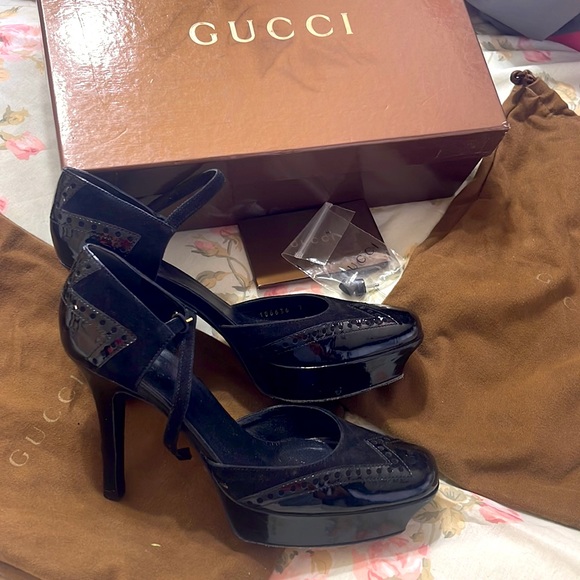 Gucci | Shoes | Gucci Scar Pelle S Cuoio Heels Slightly Used Size 7 2 ...